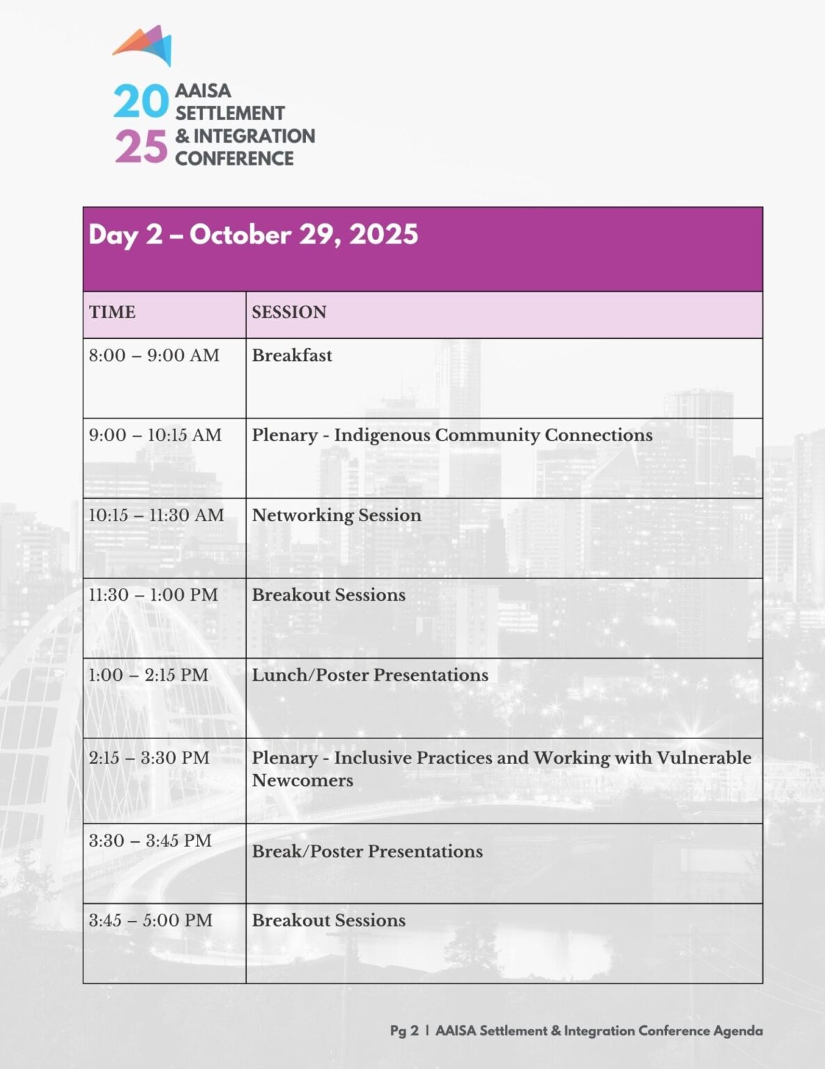 Tentative Agenda Now Live – 2025 AAISA Conference | AAISA