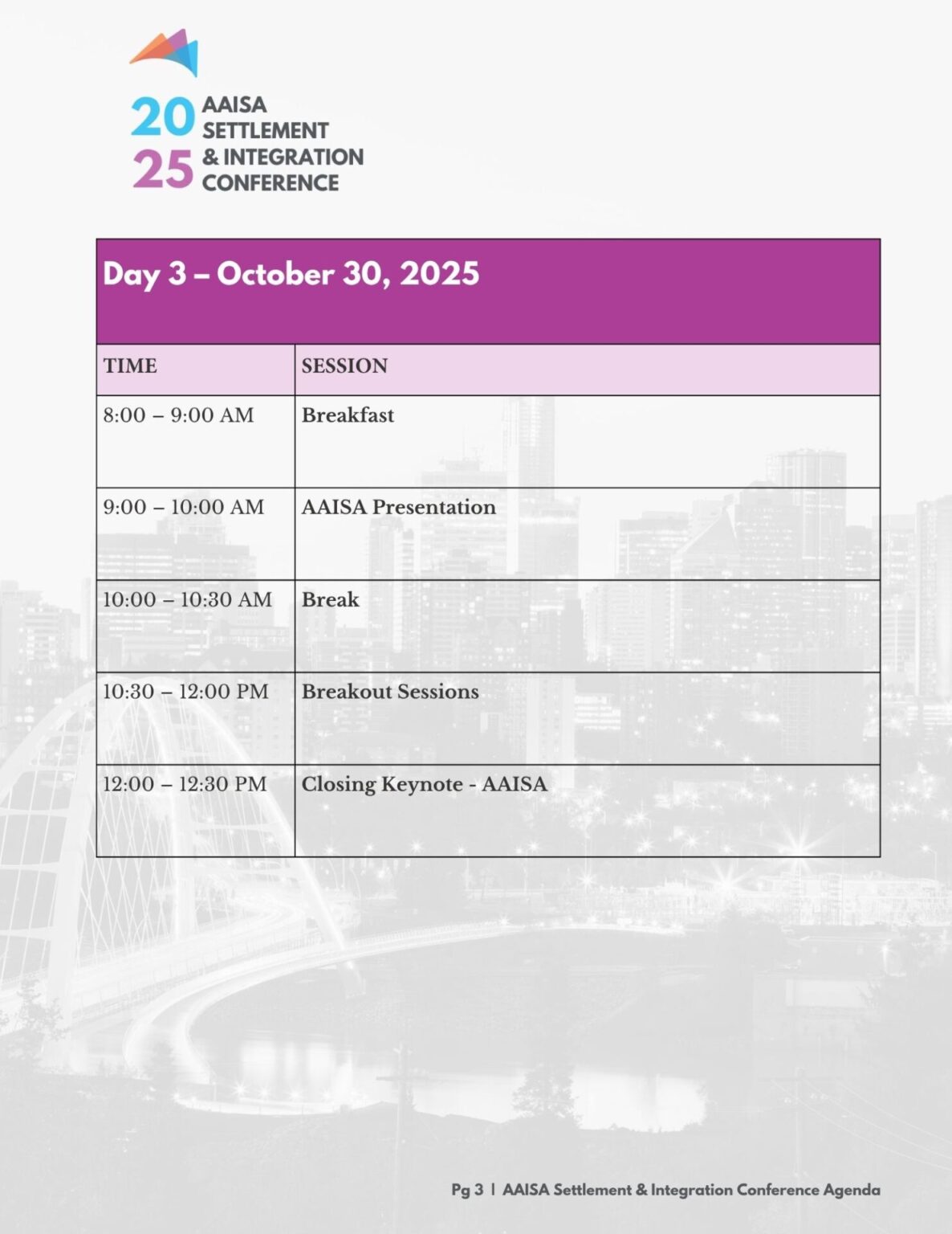 Tentative Agenda Now Live – 2025 AAISA Conference | AAISA